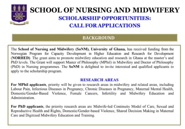 SoNM opens application for MPhil and PhD scholarship program in ...