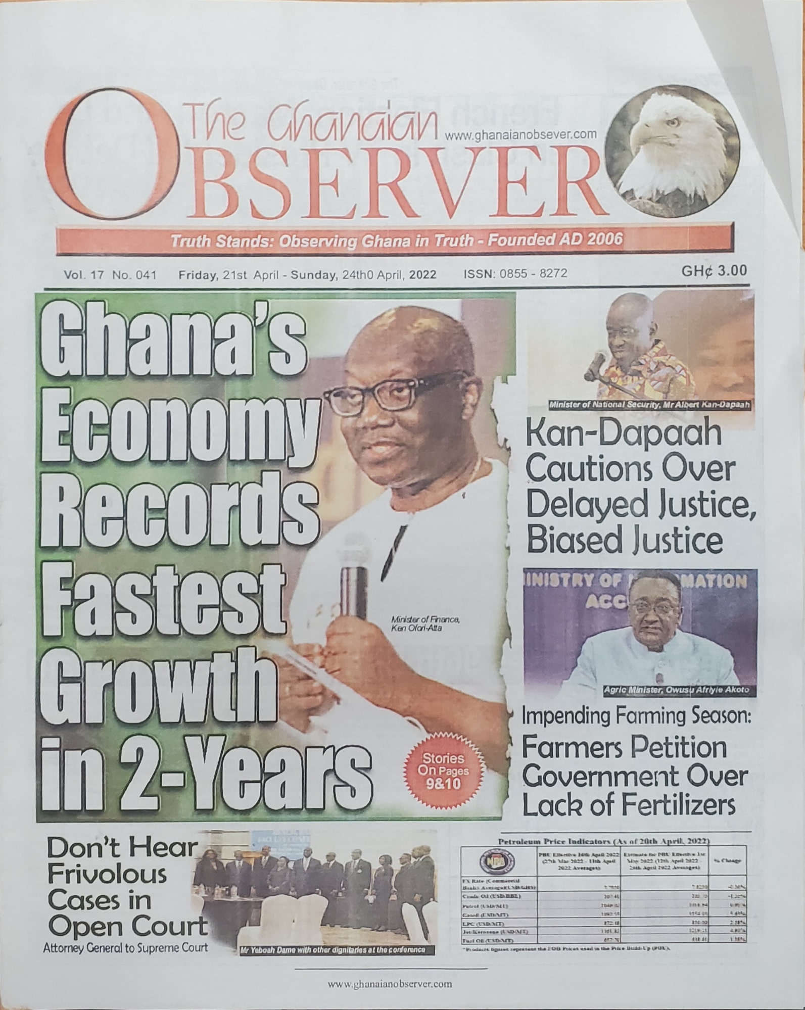 Today's front pages: Friday, April 22, 2022 - MyJoyOnline.com